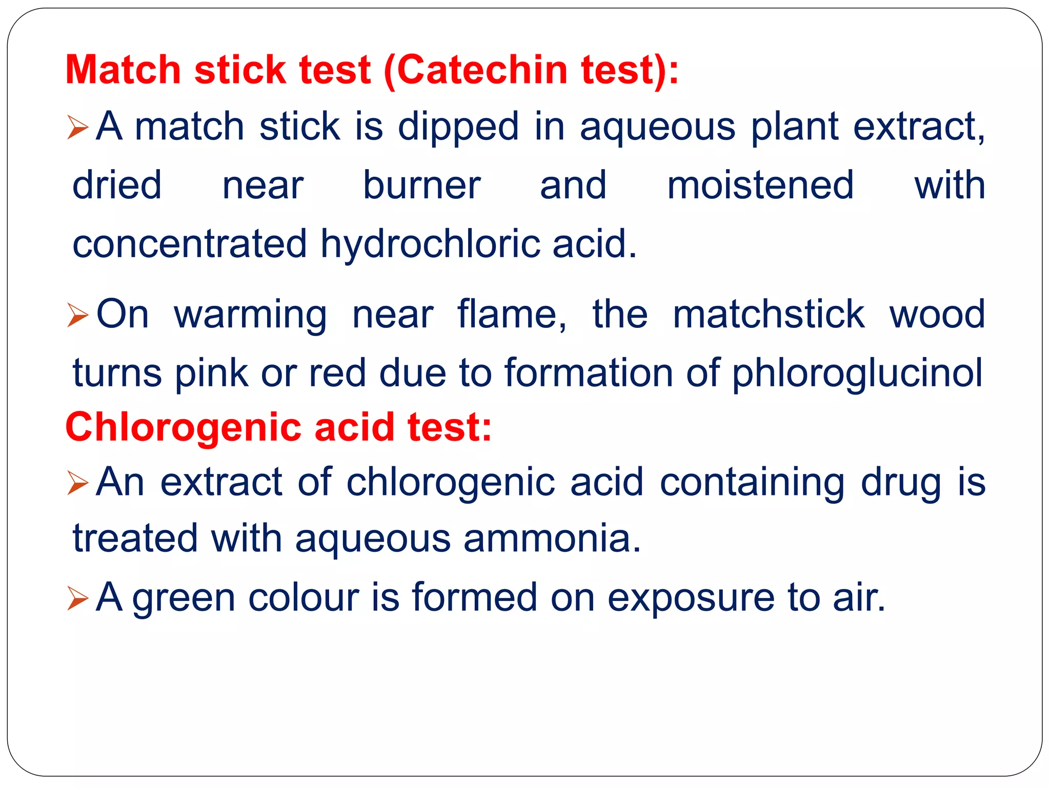 Tannins and tannins drugs | PPT