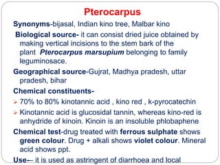 Tannins and tannins drugs | PPT