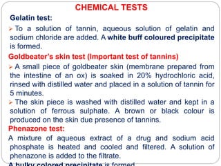 Tannins and tannins drugs | PPT