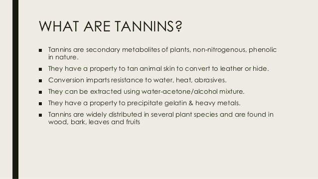 Tannin yielding plants