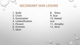 Primary skin lesions | PPTX