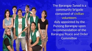 TANOD training presentation for stakeholders | PPTX