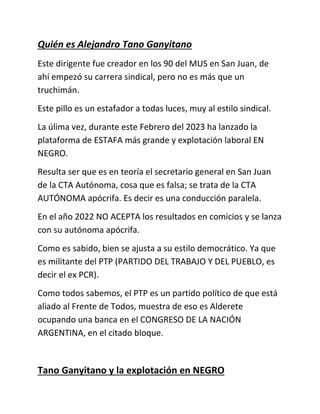 Quién es Alejandro Tano Ganyitano | DOCX