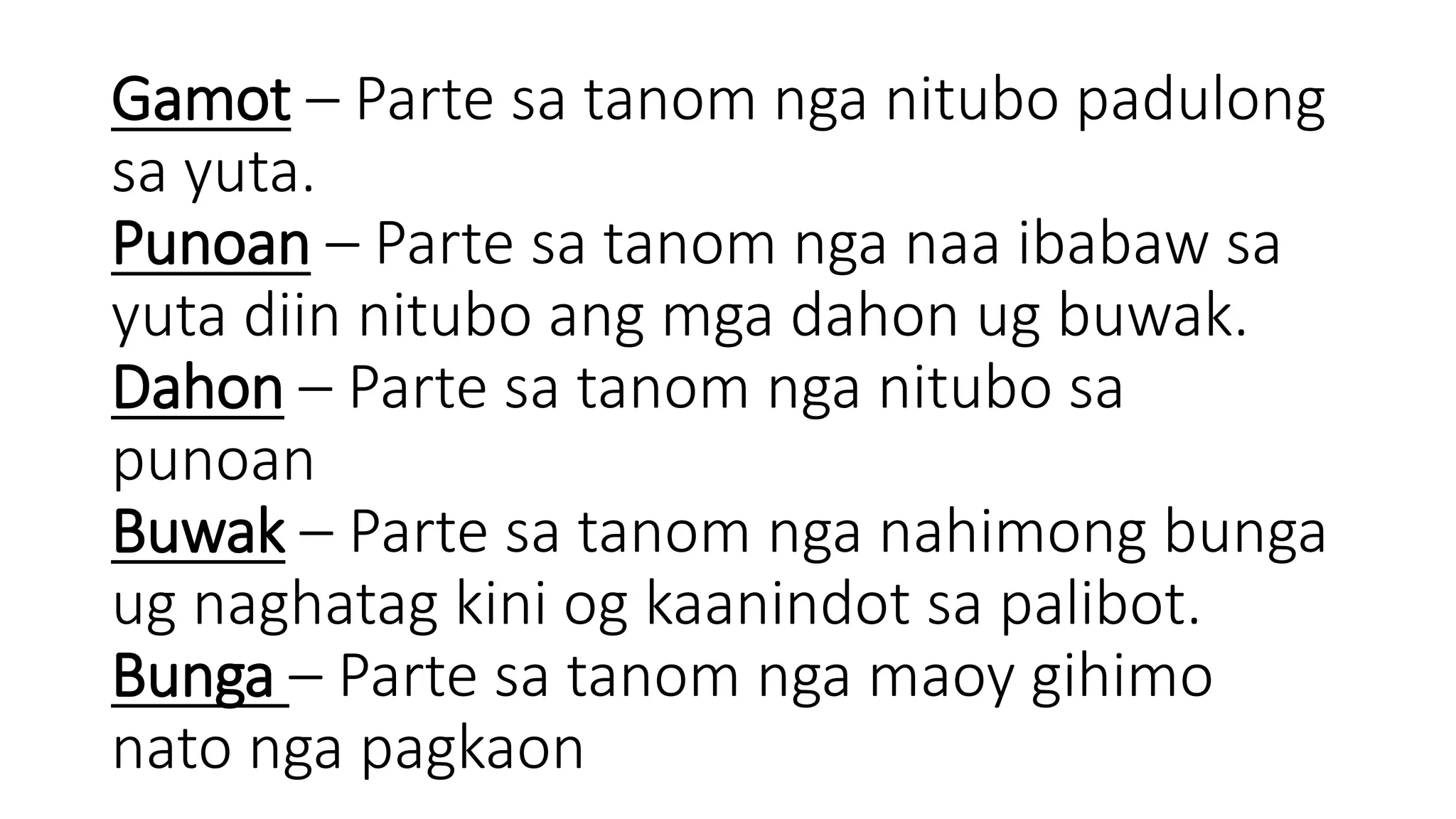 TANOM - THE PLANTS 2ND QUARTER IN SCIENCE 3 | PPTX