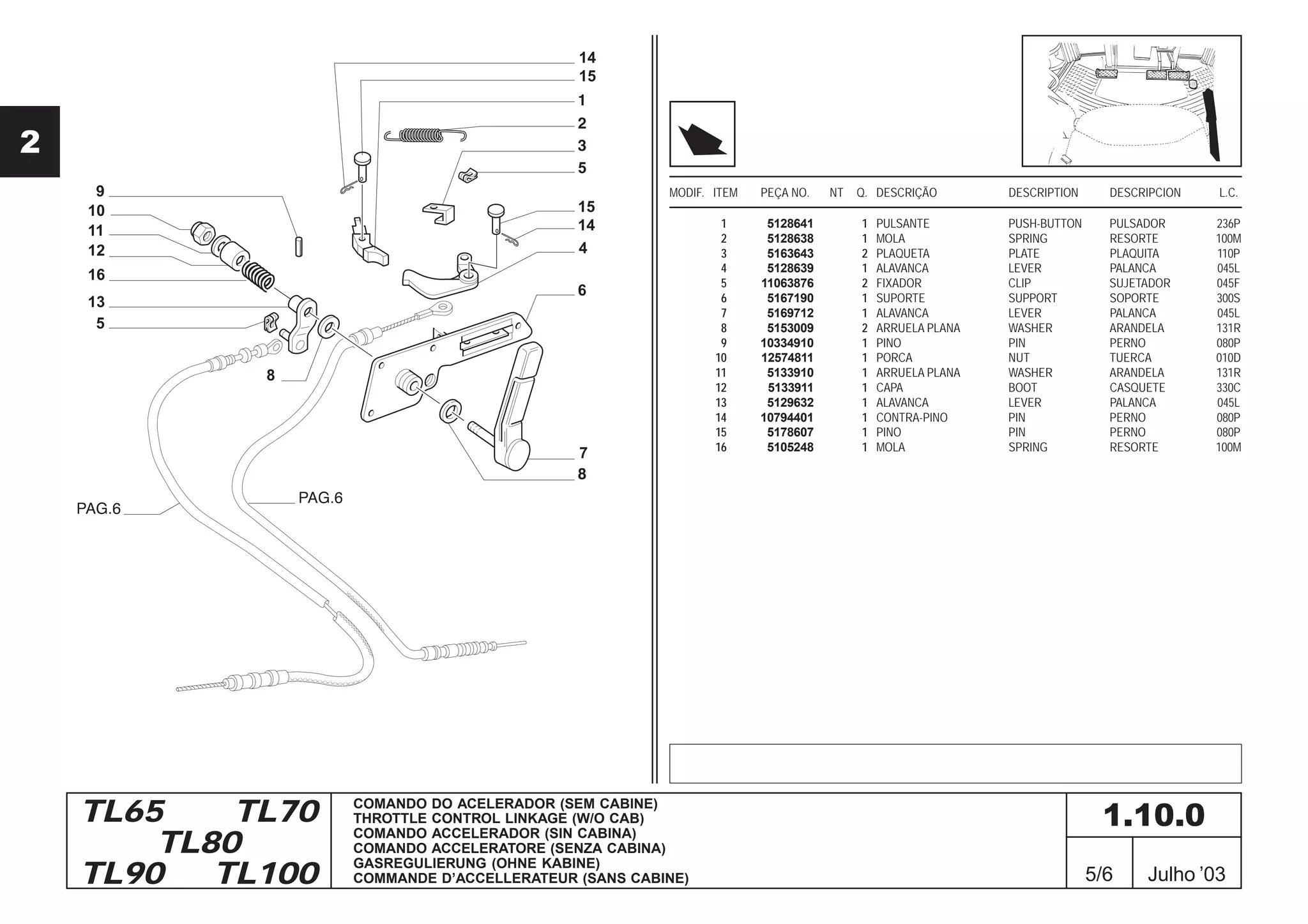 Catalogo TL New Holland - Tanque, radiador, pesos, escapamento | PDF