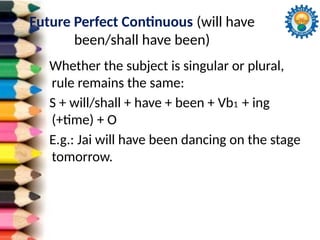 Tenses, its kinds for the students of all classes | PPTX