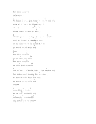Tan solo una gota | DOCX