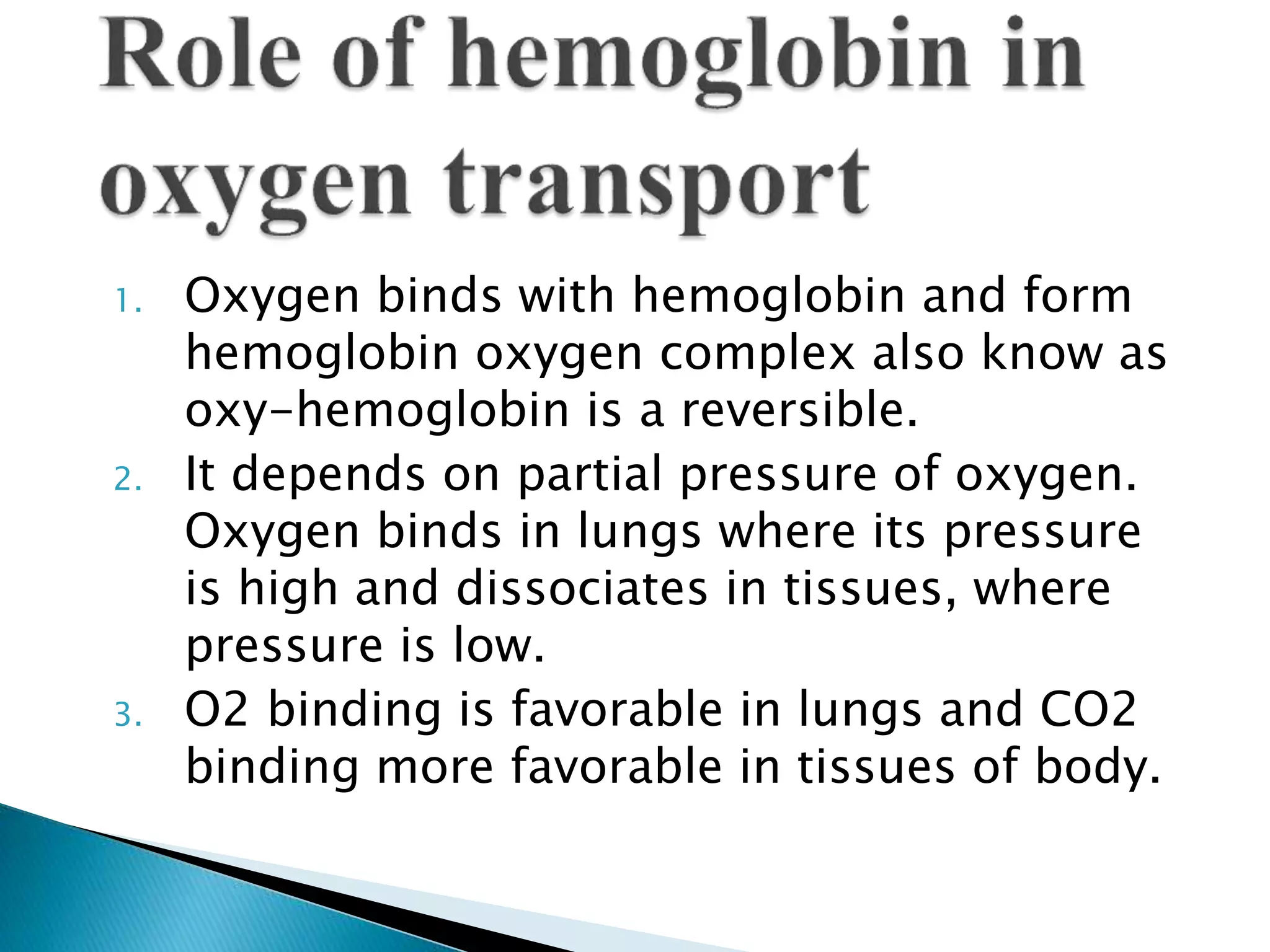 Tansport of oxygen and carbon dioxide | PPTX