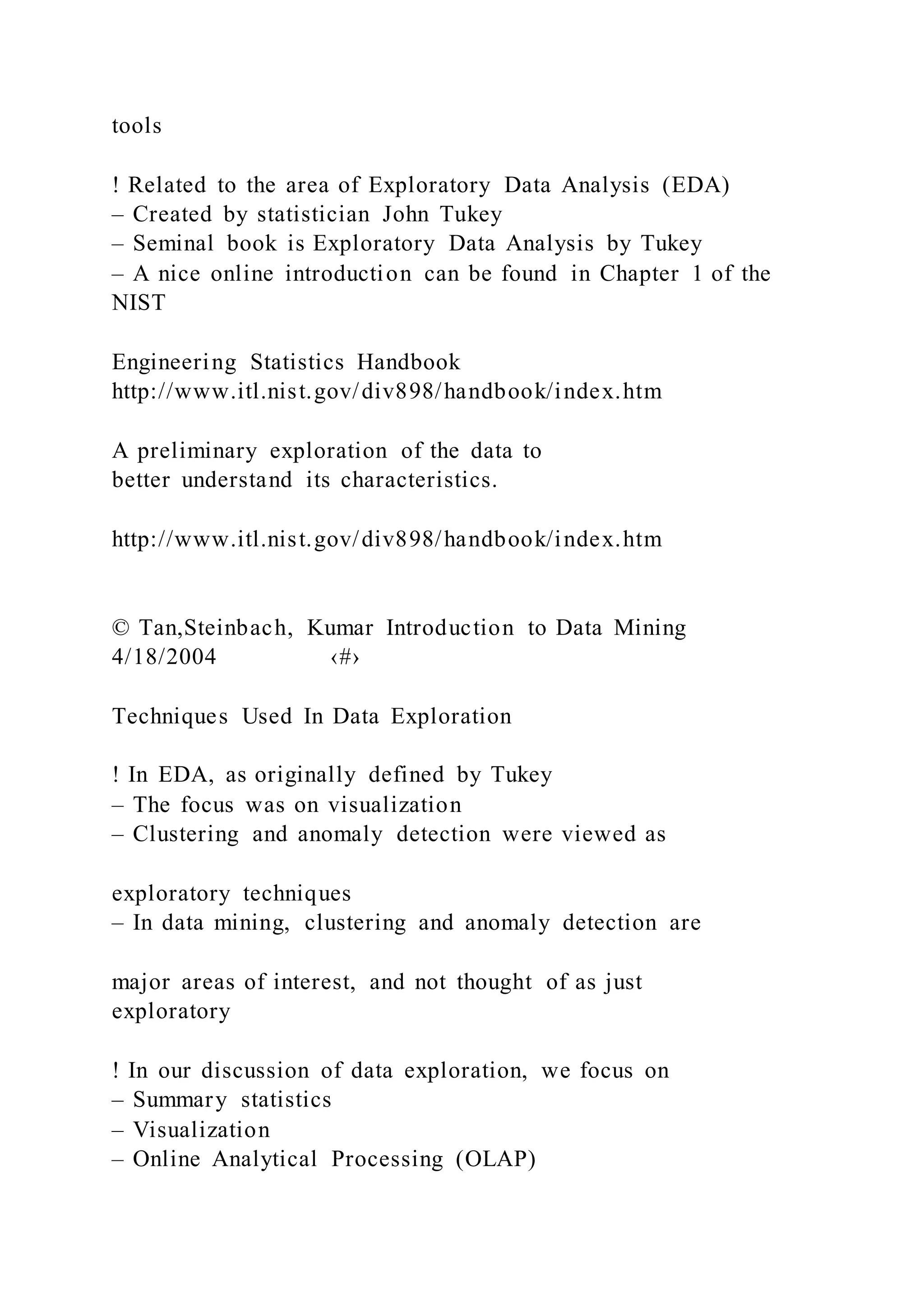 © Tan,Steinbach, Kumar Introduction to Data Mining 418 | DOCX