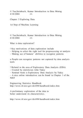 © Tan,Steinbach, Kumar Introduction to Data Mining 418 | DOCX
