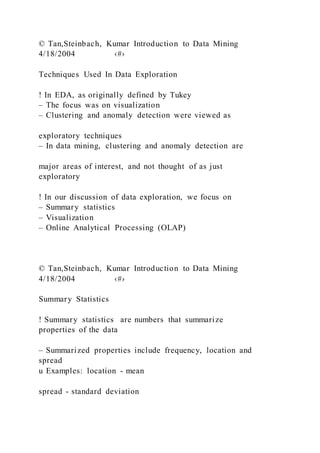 © Tan,Steinbach, Kumar Introduction to Data Mining 418 | DOCX