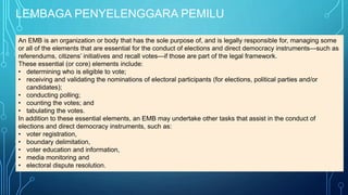Tantangan kelembagaan institusi penyelenggara pemilu | PPT