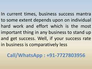 Tantra mantra for business success | PPTX