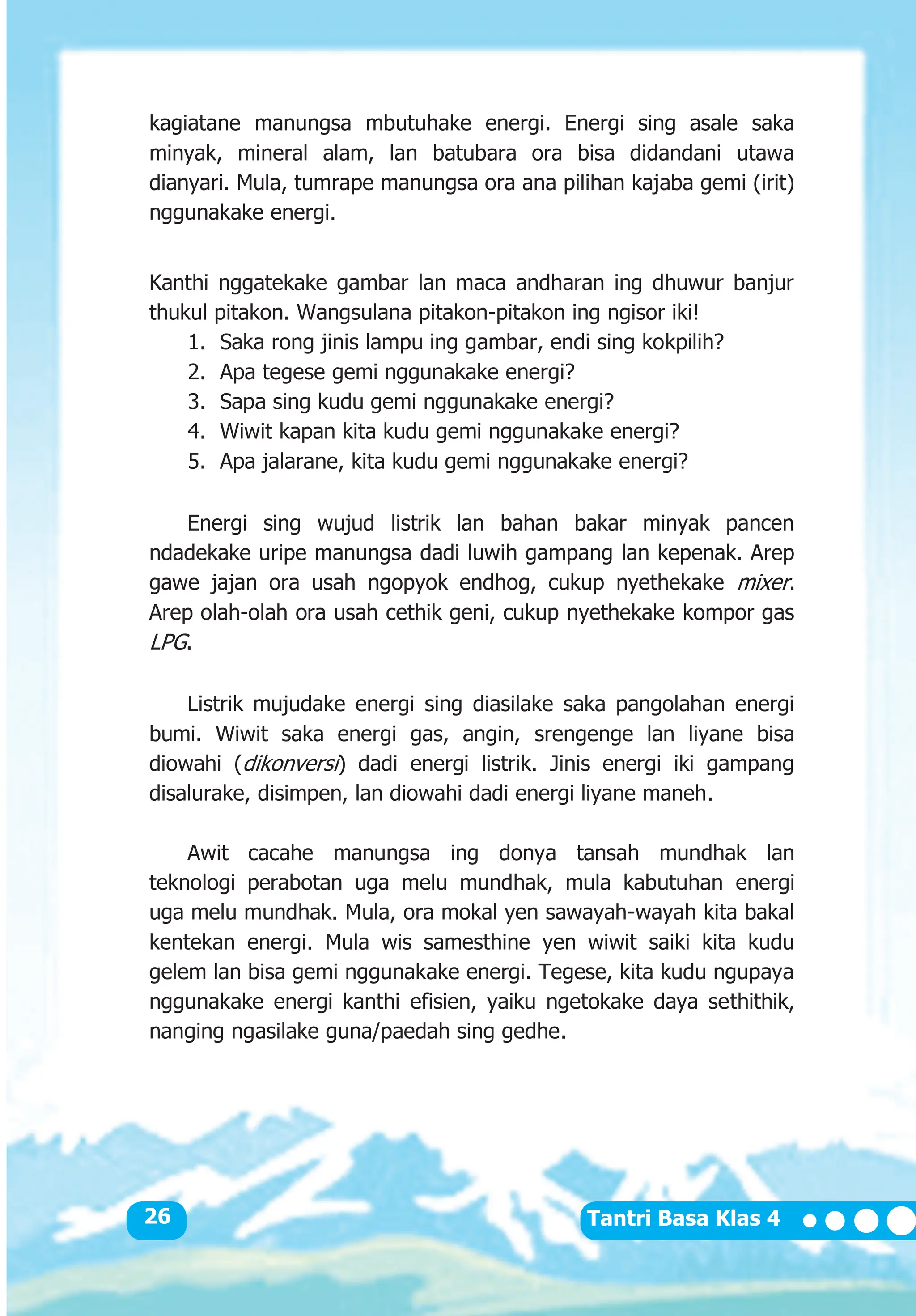 TANTRI BASA KELAS 4 - bahasa jawa - dinas pendidikan jawa timur | PDF