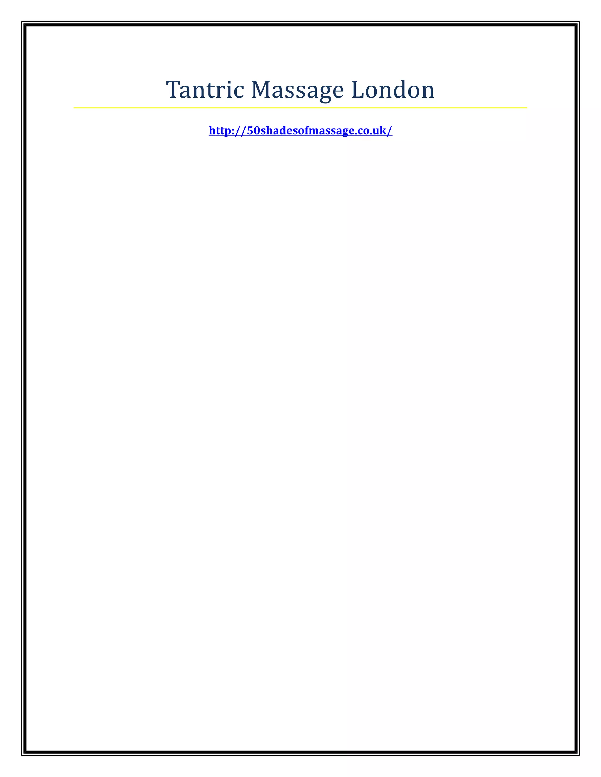 Tantric massage london | DOC