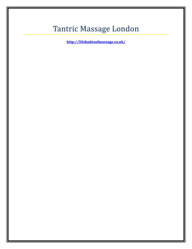Tantric Massage London Doc