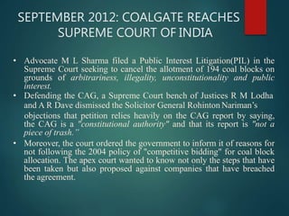 Coal Scam India(Coal Gate) ppt. | PPTX