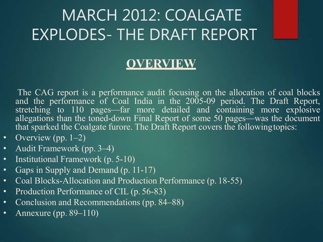 Coal Scam India(Coal Gate) ppt. | PPTX | Commodities | Economy