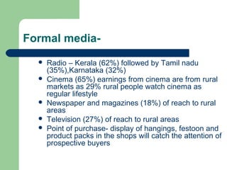 Tanuja verma.role of media in rural marketing | PPT