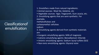 Emulsion process and physical details of pharmaceutical | PPT