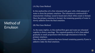 Emulsion process and physical details of pharmaceutical | PPT