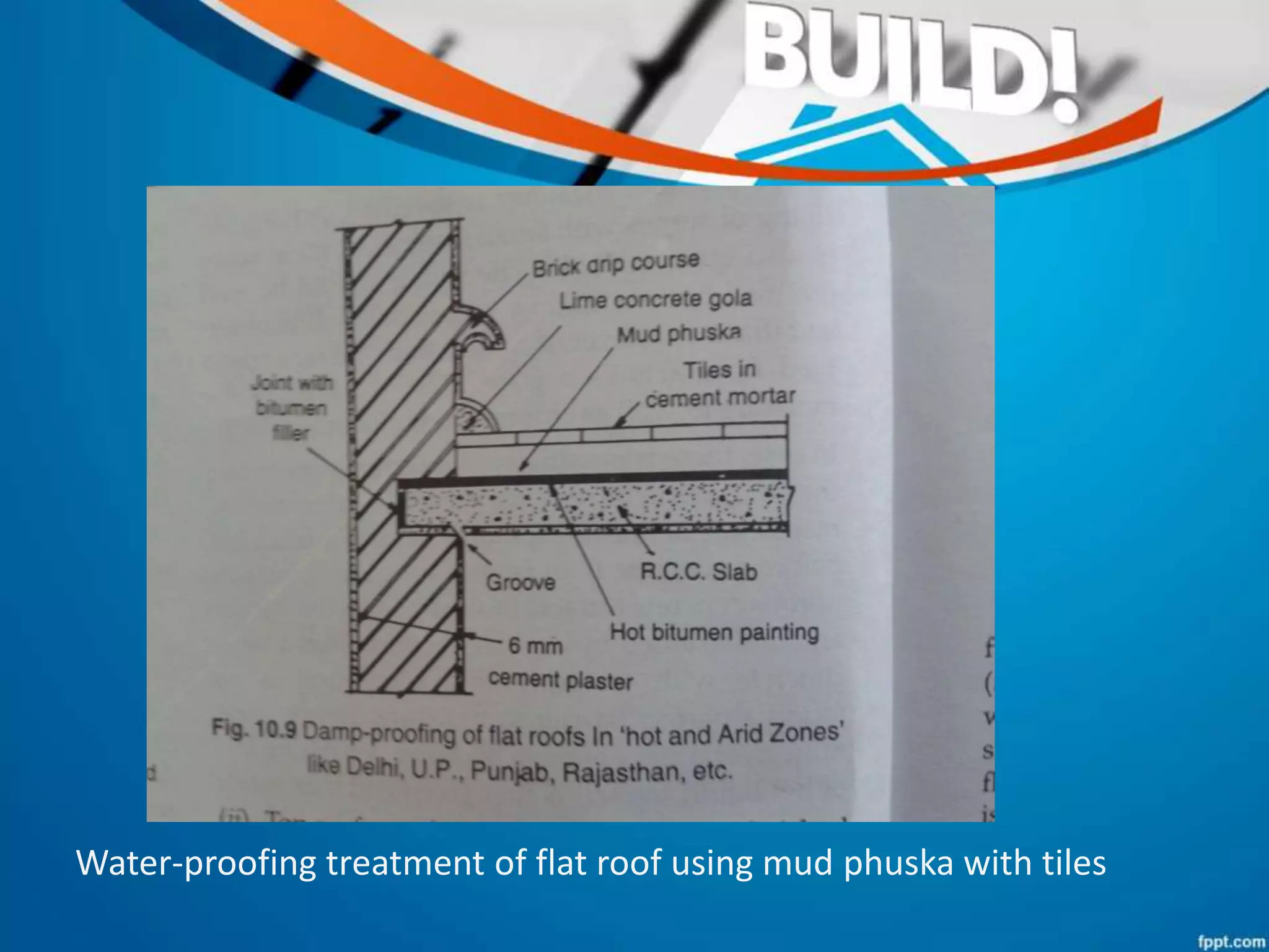DAMP PROOFING TREATMENT FOR FLAT ROOF. | PPTX