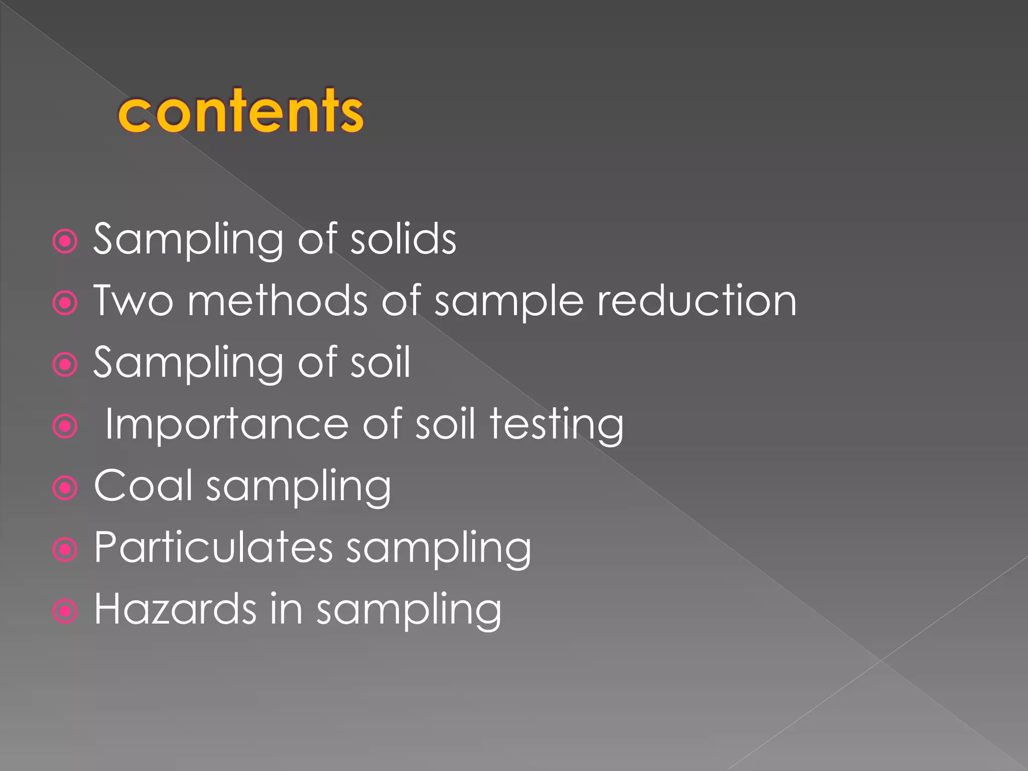 sampling of solid | PDF