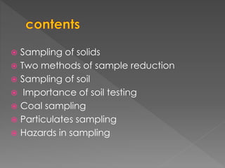 sampling of solid | PDF