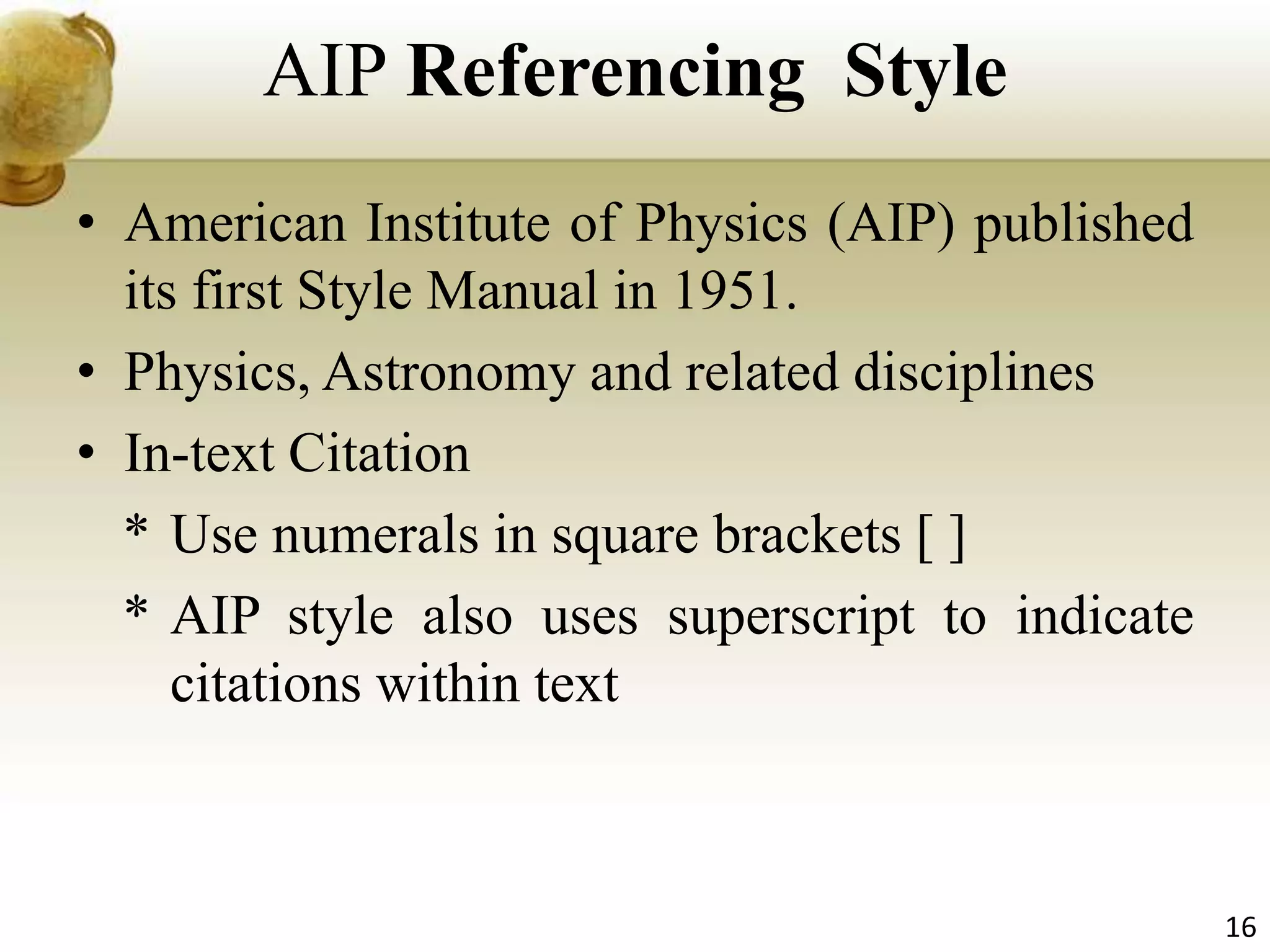 Referencing Styles in Research | PPTX
