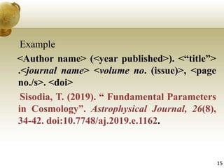 Referencing Styles in Research | PPTX