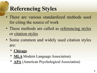 Referencing Styles in Research | PPTX