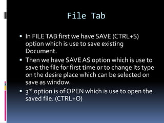 Microsoft Word Home tab Presentation | PPTX