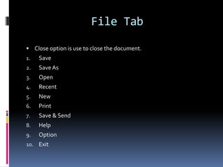 Microsoft Word Home tab Presentation | PPTX
