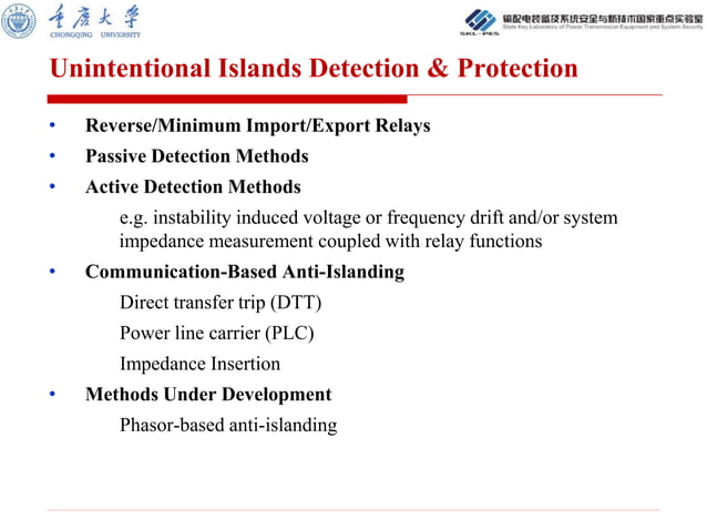 Island Detection and Control Techniques | PPTX