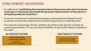 validation of tablet and capsule formulation8 | PPTX