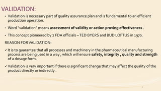validation of tablet and capsule formulation8 | PPTX