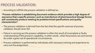 validation of tablet and capsule formulation8 | PPTX