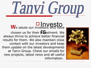 Tanvi Group of Builders & Developers | PPT