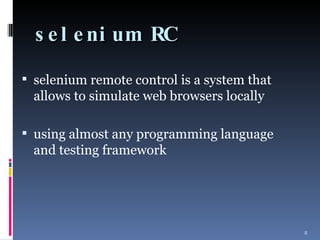 Tanvir Afzal: Selenium | PPT