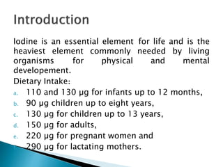 Iodine Deficiency | PPTX