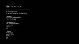 Finding the trajectory of a space shuttle model using MATLAB code | PPTX