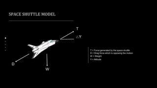Finding the trajectory of a space shuttle model using MATLAB code | PPTX