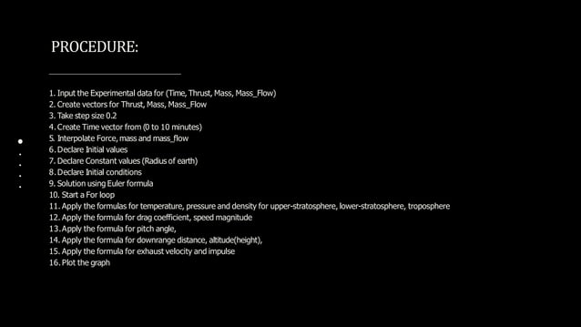 Finding The Trajectory Of A Space Shuttle Model Using Matlab Code Pptx