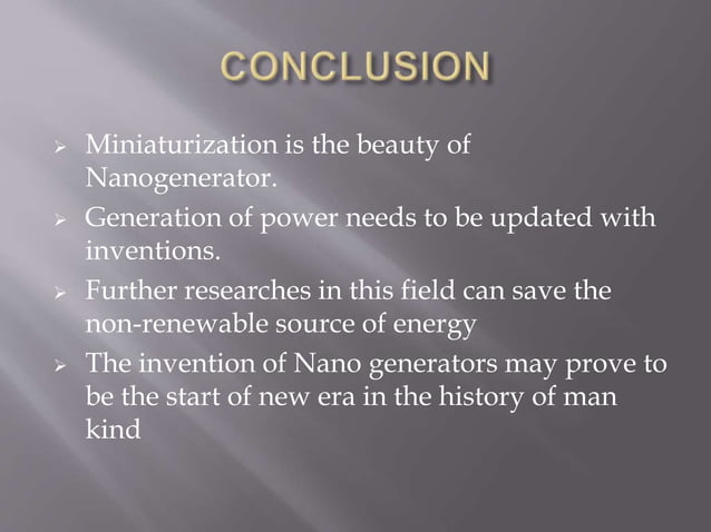 Nano generator by Tanveer ahmed Ganganalli seminar ppt | PPTX | Physics ...
