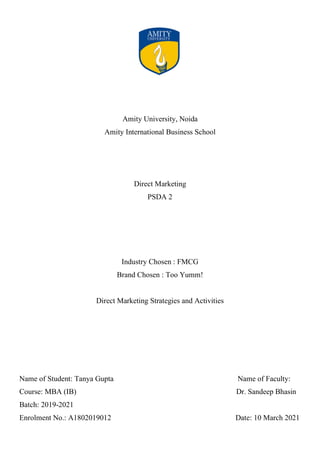 Direct Marketing Strategies and Activities | PDF