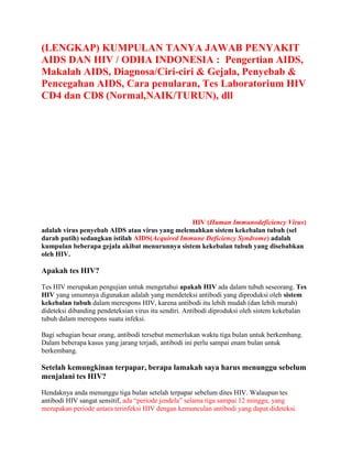 Tanya jawab hiv | DOCX