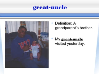 Tanya's Reunion Vocabulary | PPT