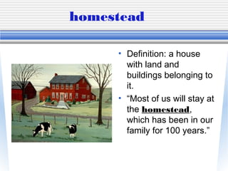 Tanya's Reunion Vocabulary | PPT