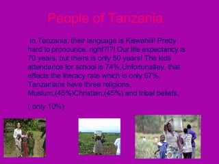 Tanzania Class Presentation | PPT