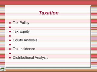 Tax policy | PPTX